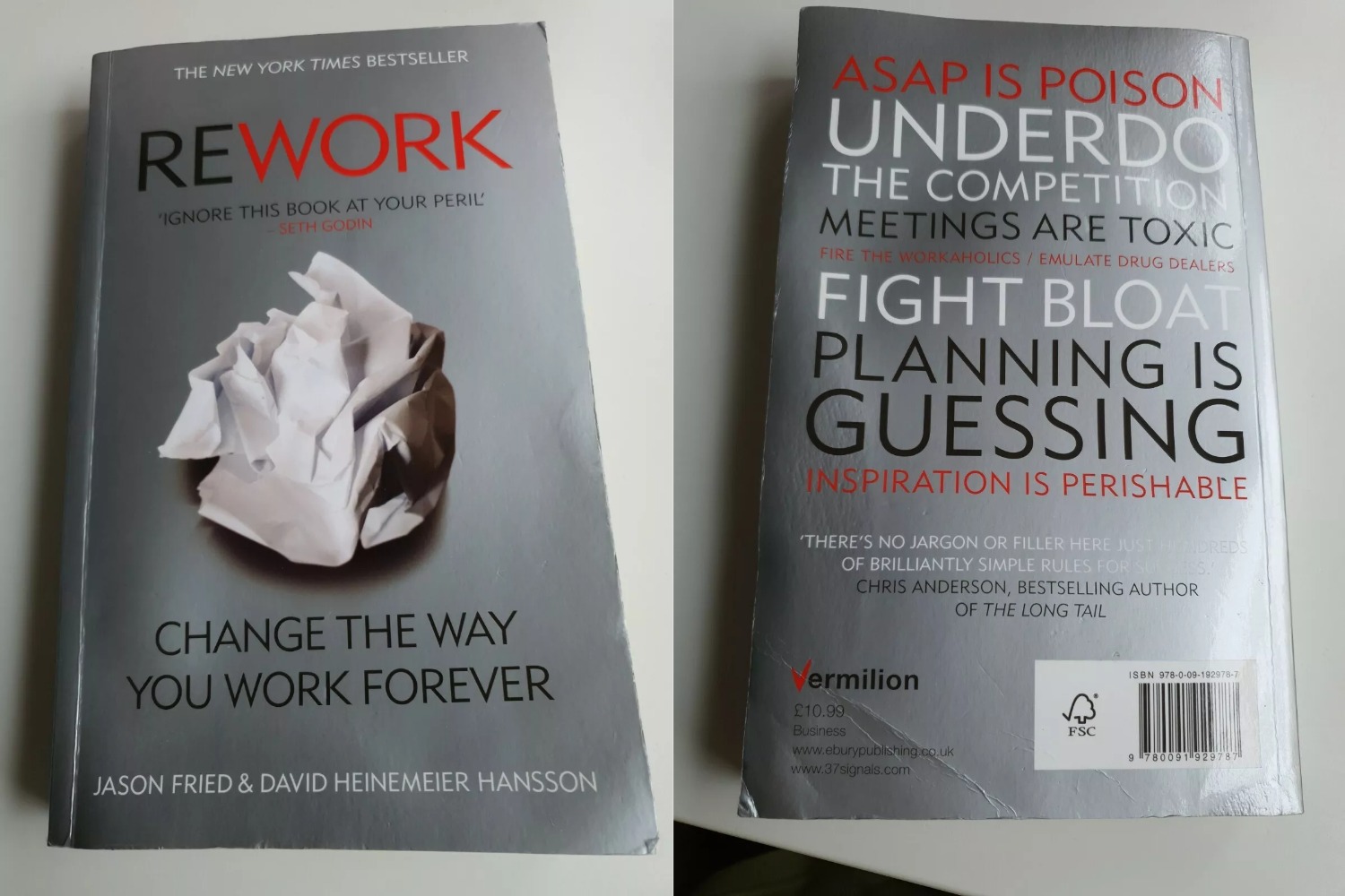 Summary of Rework by Jason Fried and David Heinemeier Hansson - Horkan