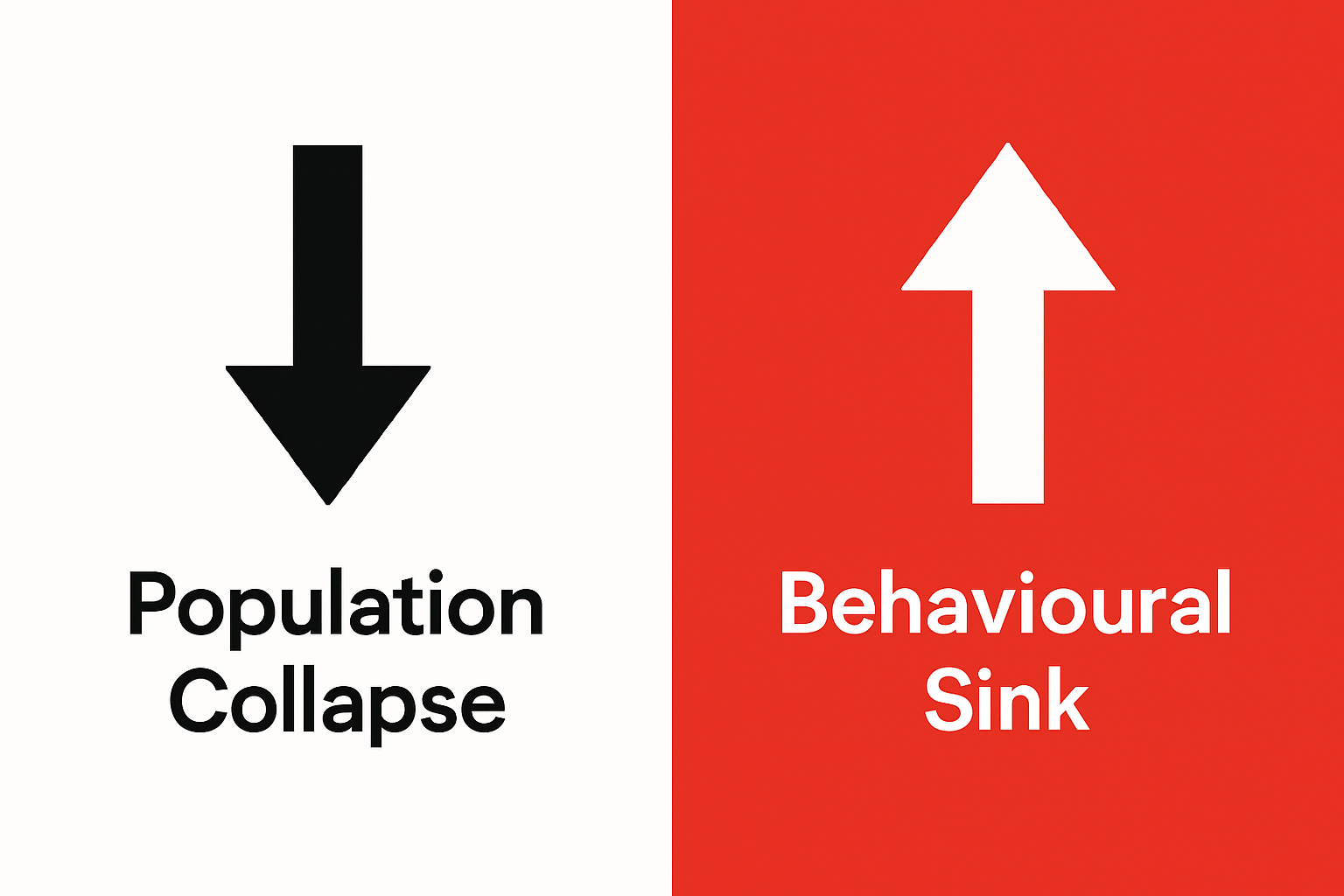 Conflicting Social Dynamics: Population Collapse Versus Behavioural ...